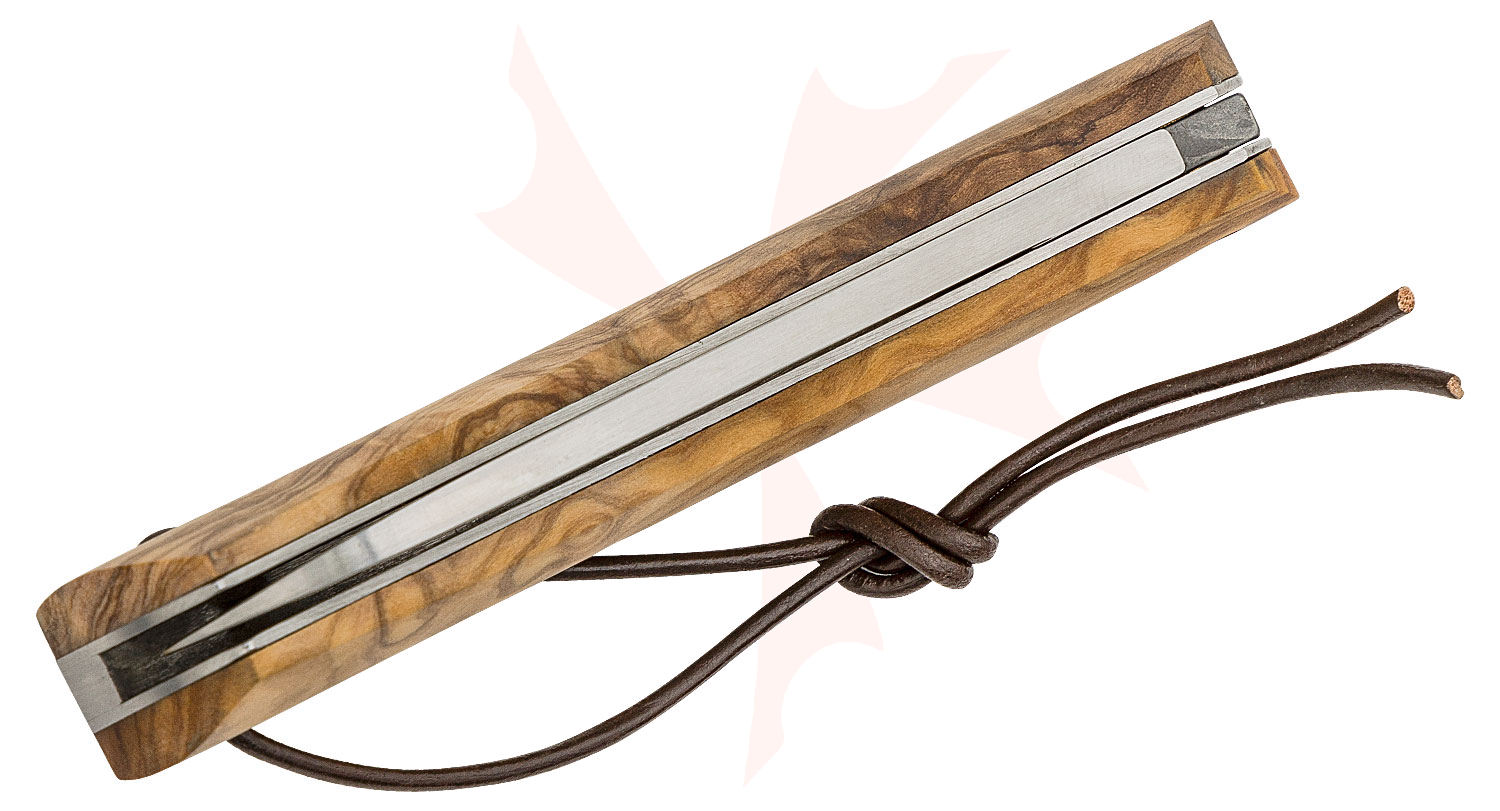 Fox FX-230 OL Nauta Slipjoint Folding Knife 3.30" 420C Stonewash Plain Blade, Olive Wood Handles ...