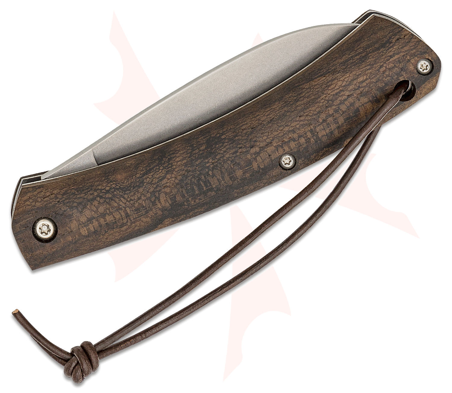 Fox FX-230 ZW Nauta Slipjoint Folding Knife 3.30" 420C Stonewash Plain Blade, Zircote Wood ...
