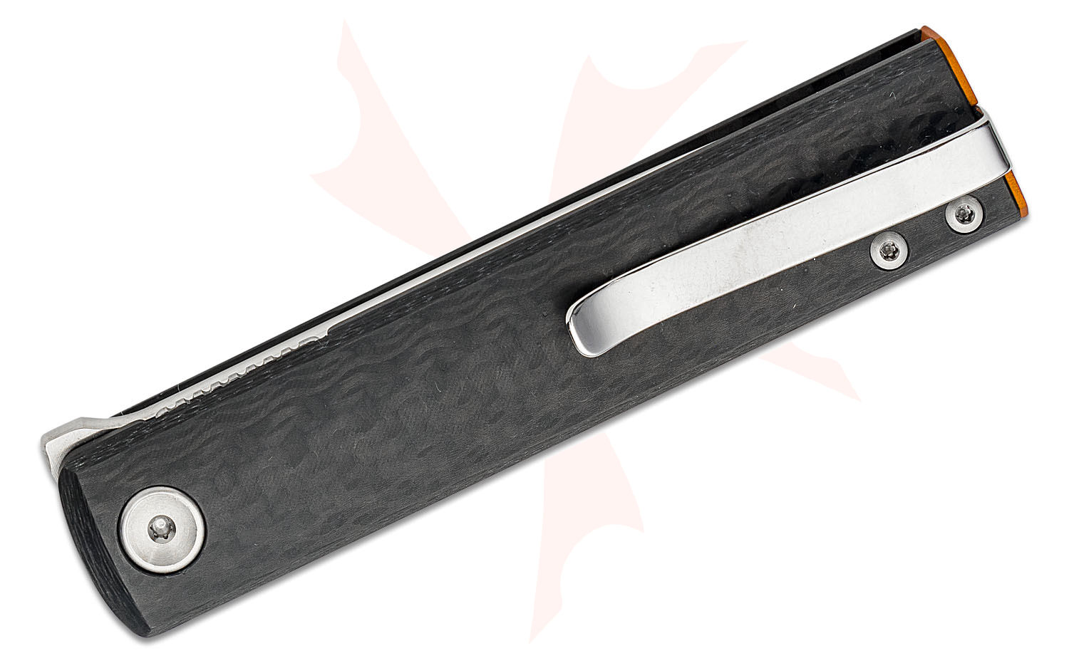 Fox FX-543 CFO Chnops Flipper Knife 2.95" M390 Satin Drop Point Blade, Carbon Fiber Handles with ...