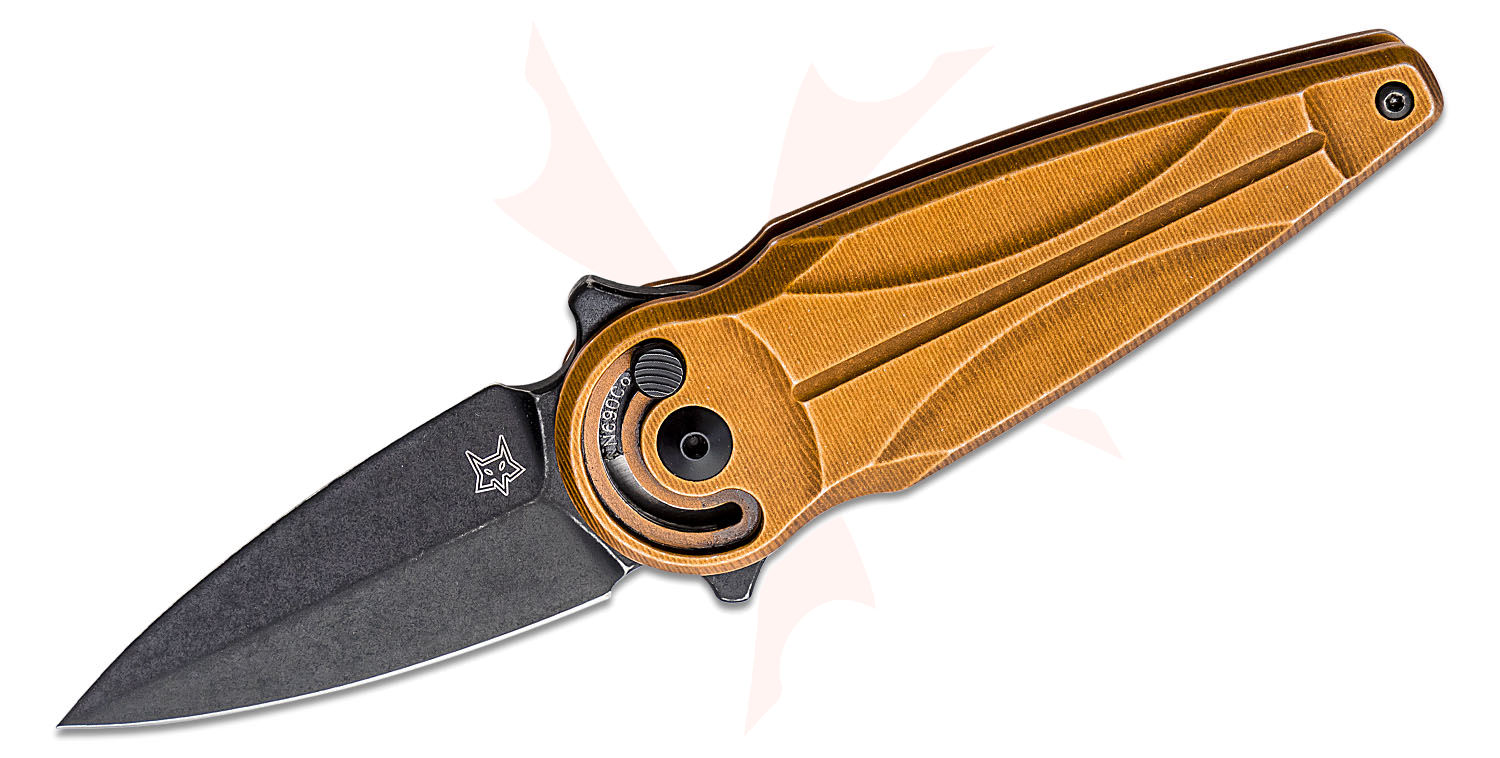 Fox FX-551 ALCOB Saturn Flipper Knife 2.56" N690 Black Stonewashed ...