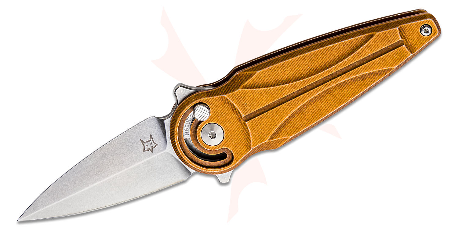 Fox FX-551 ALCO Saturn Flipper Knife 2.56" N690 Stonewashed Single-Edge ...