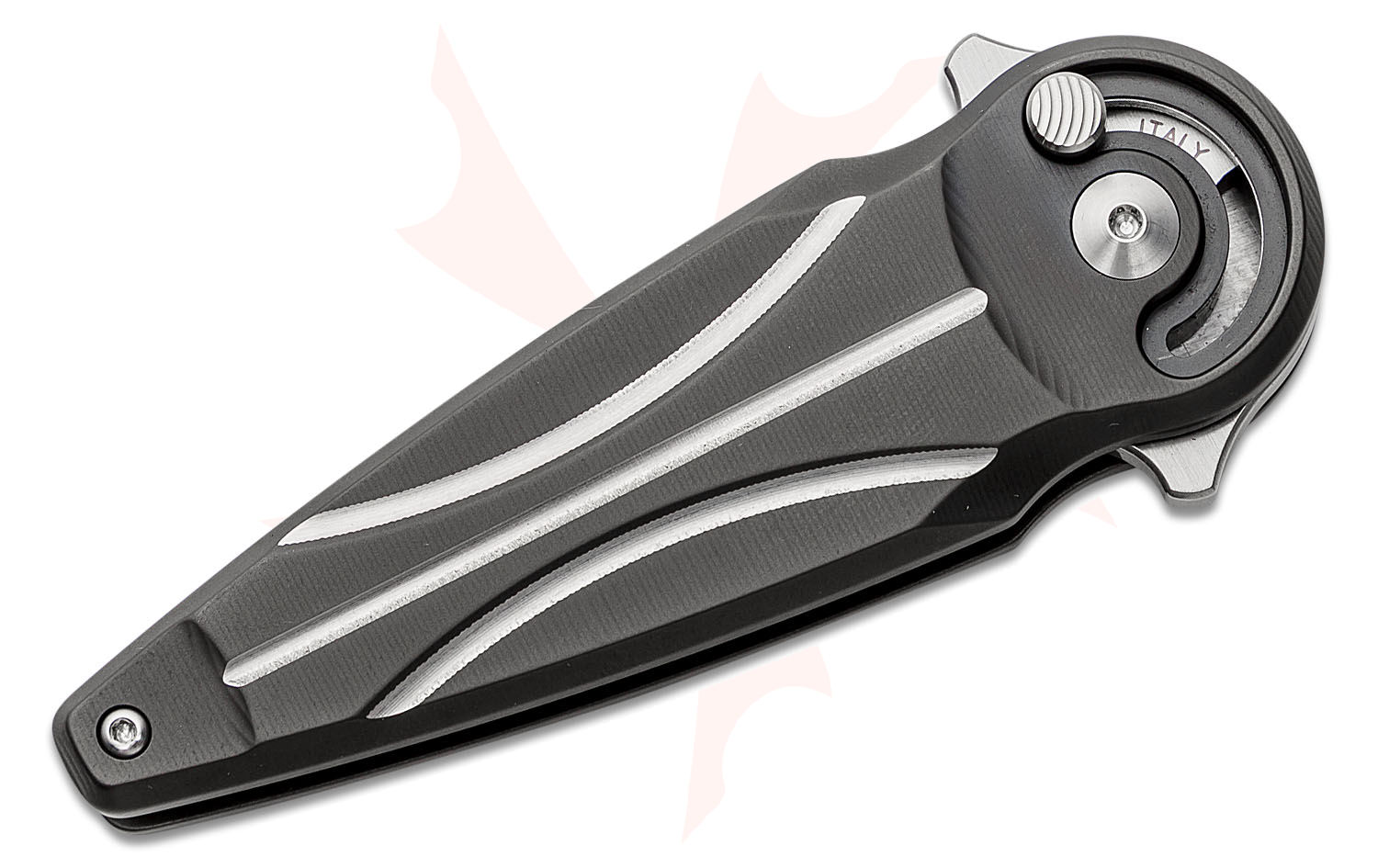 Fox FX-551 Ti Saturn Flipper Knife 2.56" M390 Satin Spear Point Blade ...