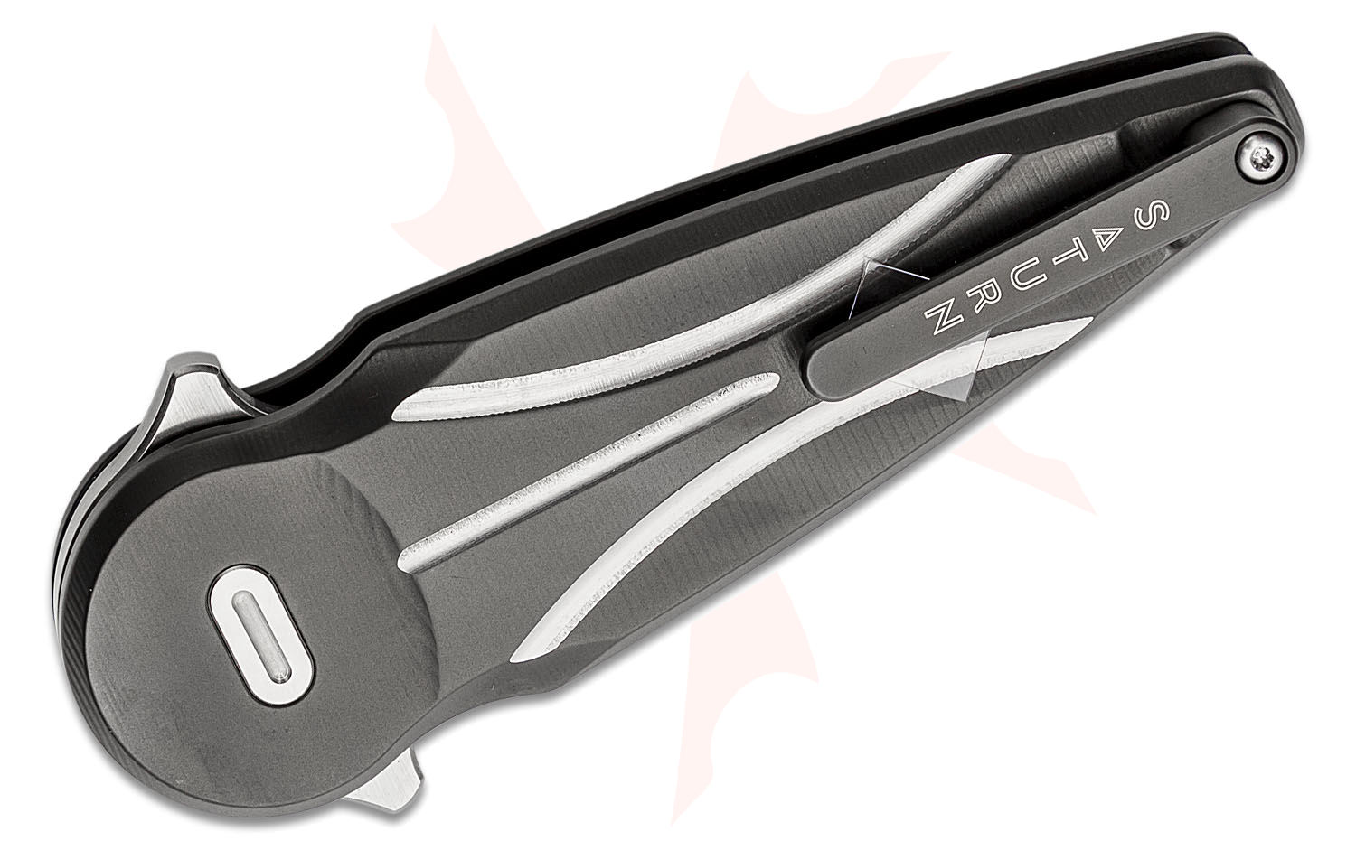 Fox FX-551 Ti Saturn Flipper Knife 2.56" M390 Satin Spear Point Blade ...