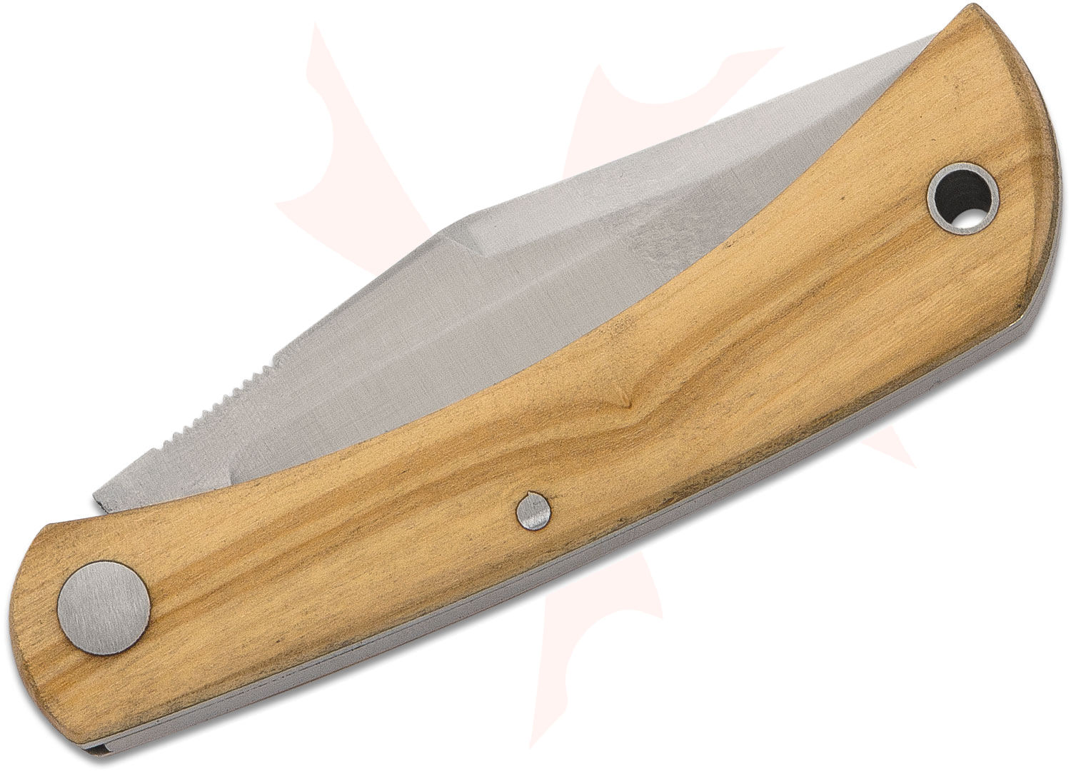 Fox FX-582 OL Libar Slipjoint Folding Knife 2.75" M390 Satin Plain Blade, Olive Wood Handles ...