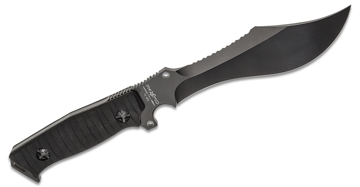 Fox FX-602 Kapap Israeli Tracker Fixed Blade Knife 7.48" Black N690 ...