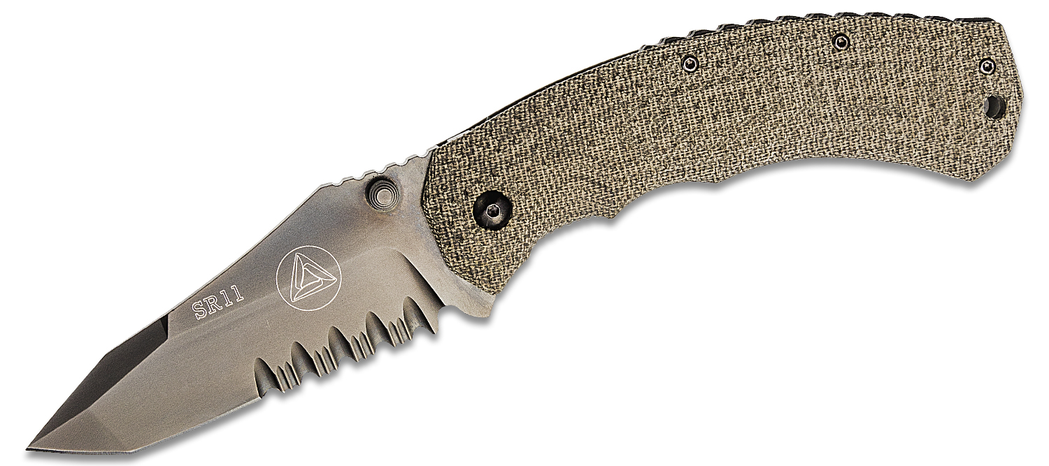 Fox FX-CED-M3S Combative Edge SR-11 Folding Knife 3.78" N690 Tanto ...