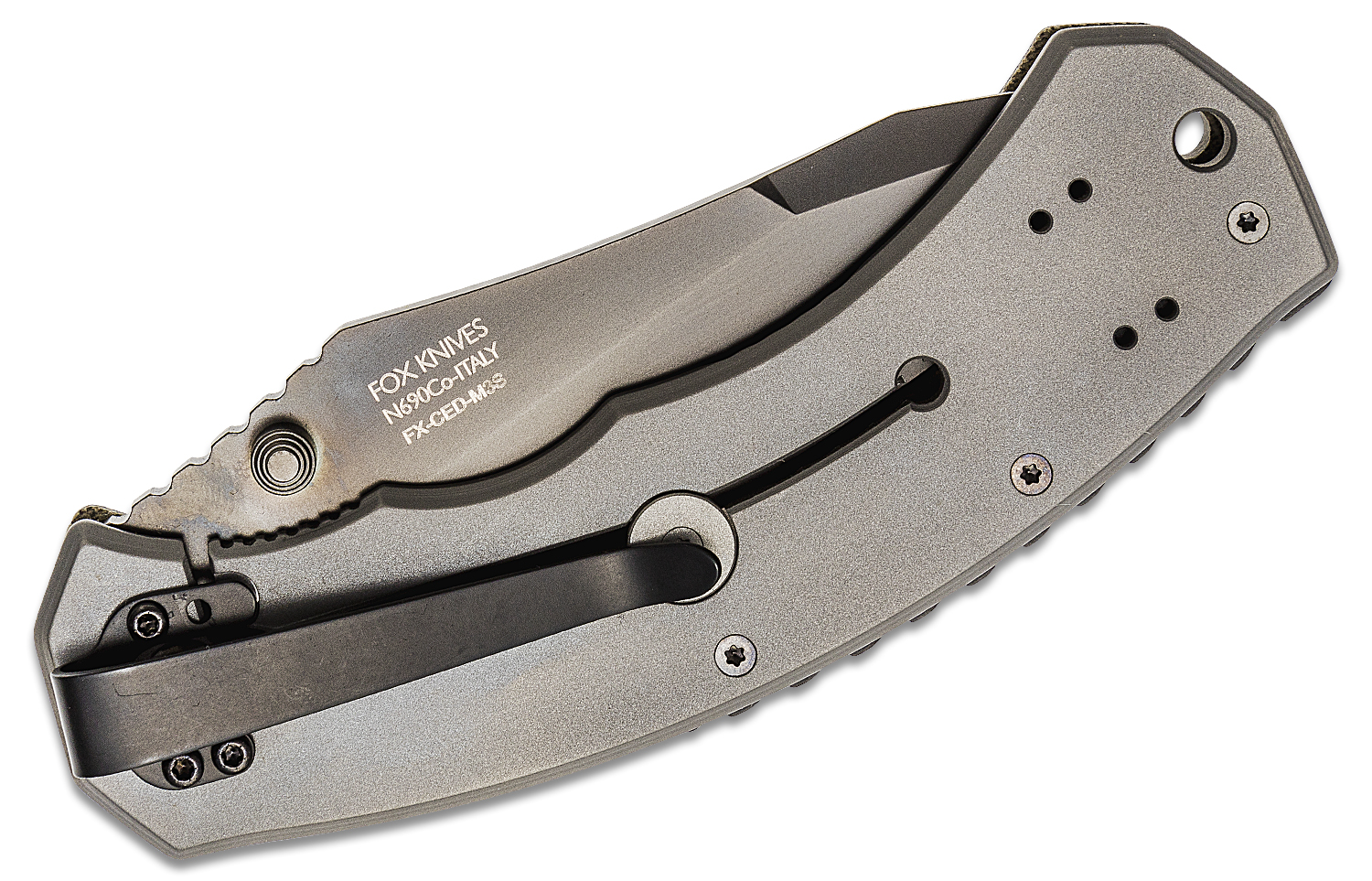 Fox FX-CED-M3S Combative Edge SR-11 Folding Knife 3.78" N690 Tanto ...