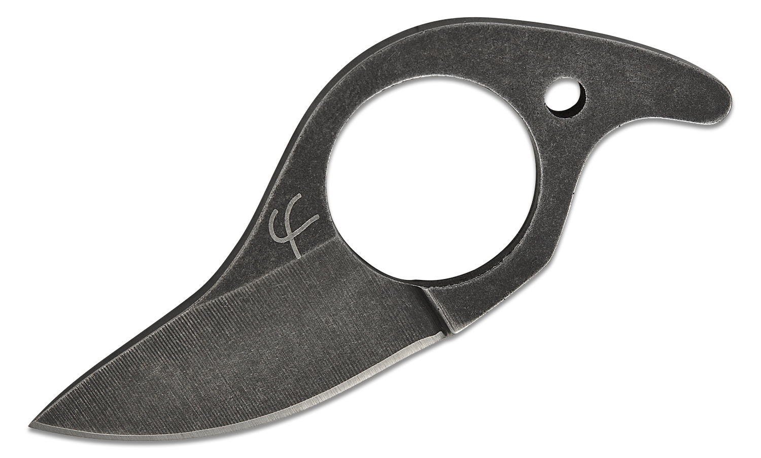 Fred Perrin 1907 Neck Knife 1.75" Black Stonewashed Drop Point Blade ...