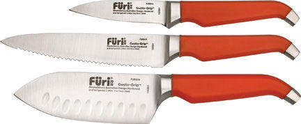 Furi Rachael Ray Gusto-Grip Kitchen Trio Set (3.375" Paring, 6" Utility ...