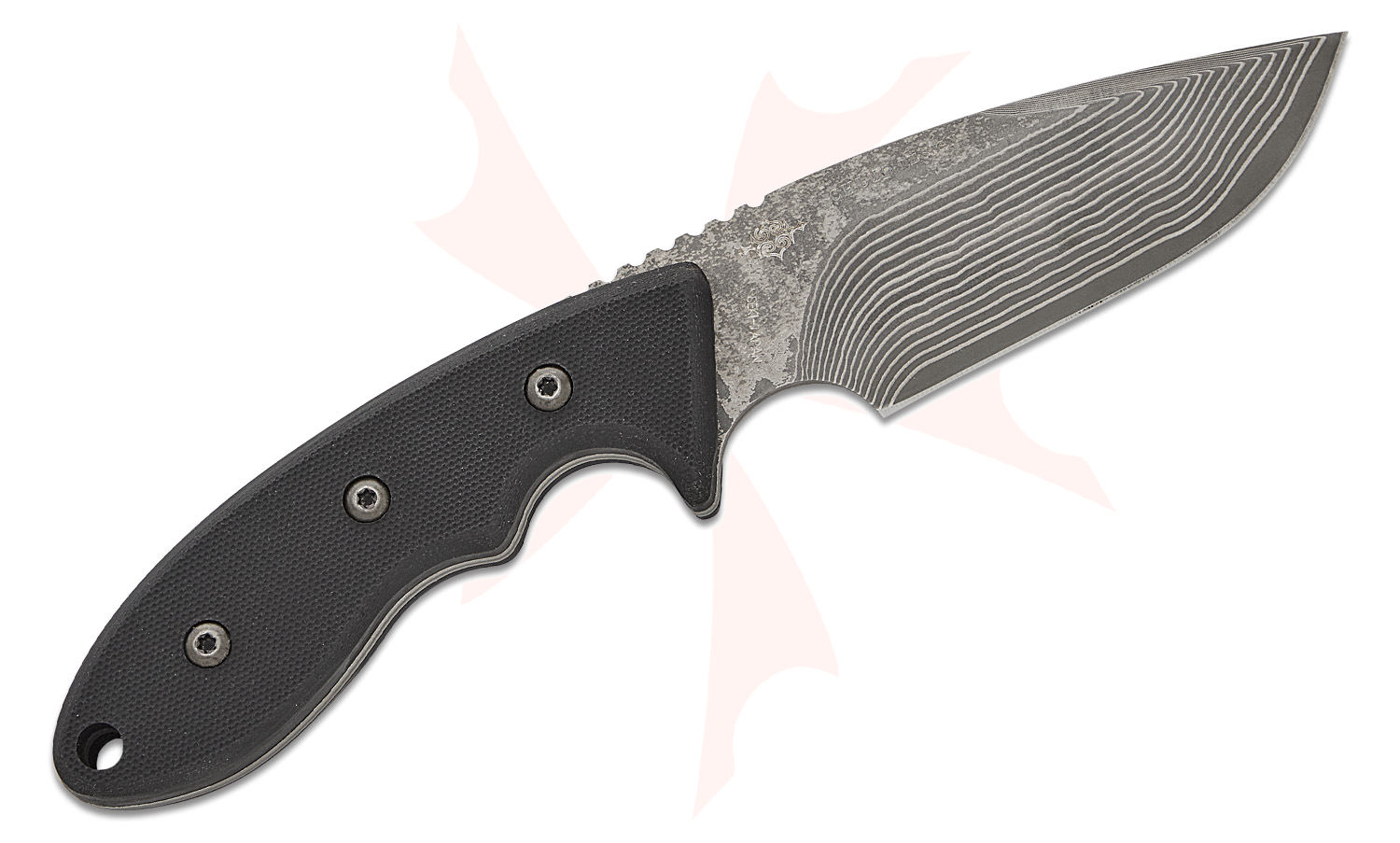 G. Sakai Kimun Kamuy 2 Fixed Blade Knife 4.33" VG-10 Core Damascus Drop ...