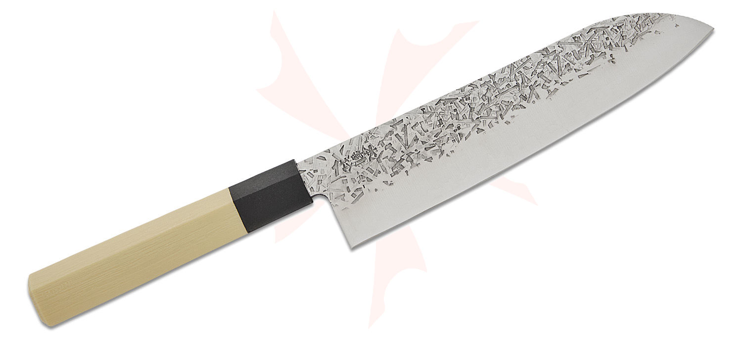 G. Sakai Bosensaku Santoku Kitchen Knife 7.25" VG-1 Satin Hammered ...