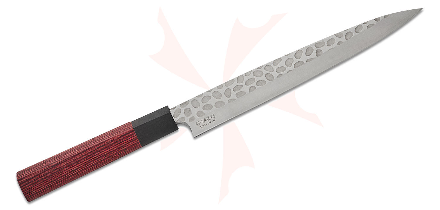 G. Sakai Bosensaku Gyuto Kitchen Knife 8.25" VG-1 Satin Hammered Blade ...