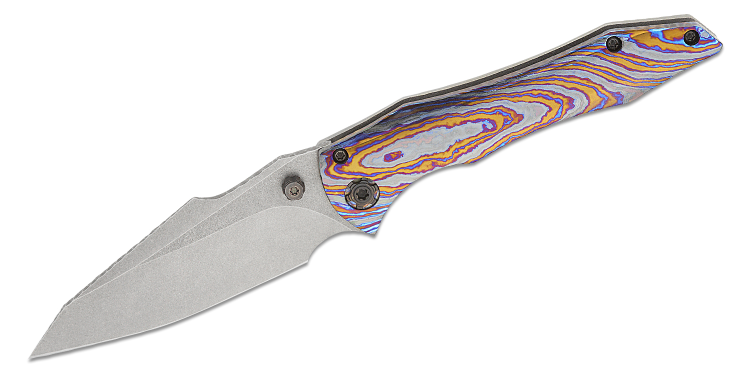 Gavko Knives Michal Gavac Custom Great White Folding Knife 4" Nitro-V ...