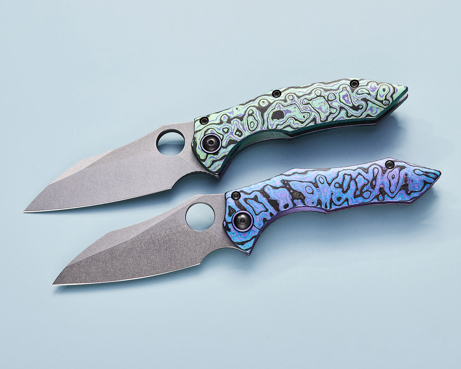 Gavko Knives Michal Gavac Custom High Fin Frame Lock Folding Knife 3.25 ...