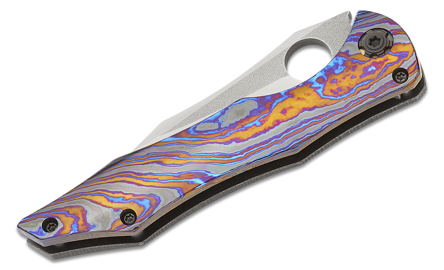 Gavko Knives Michal Gavac Custom Spydie Tiger Folding Knife 3.75" Nitro ...