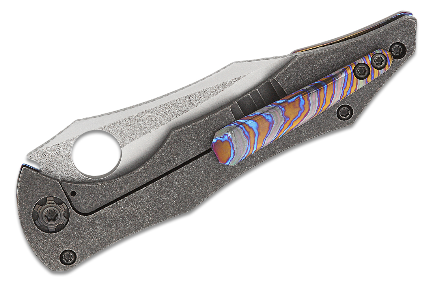 Gavko Knives Michal Gavac Custom Spydie Tiger Folding Knife 3.75" Nitro ...