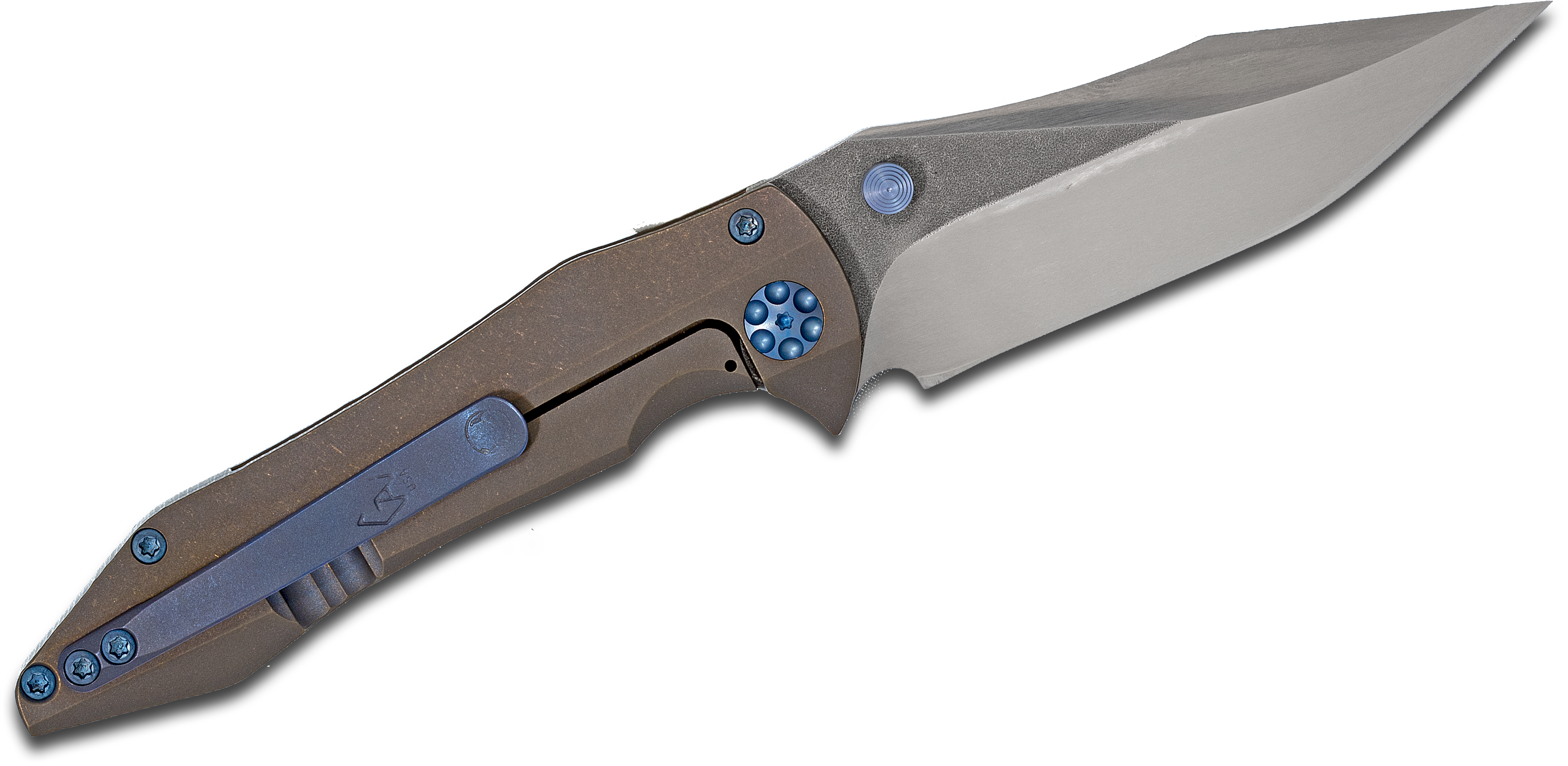 Gavko Knives Michal Gavac Custom Tiger Folding Knife 3.7" Nitro-V ...