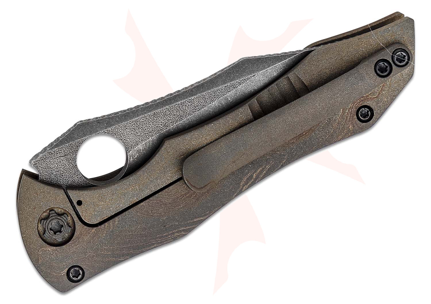 Gavko Knives Michal Gavac Custom Shrunk Spydie Tiger Folding Knife 3.75 ...