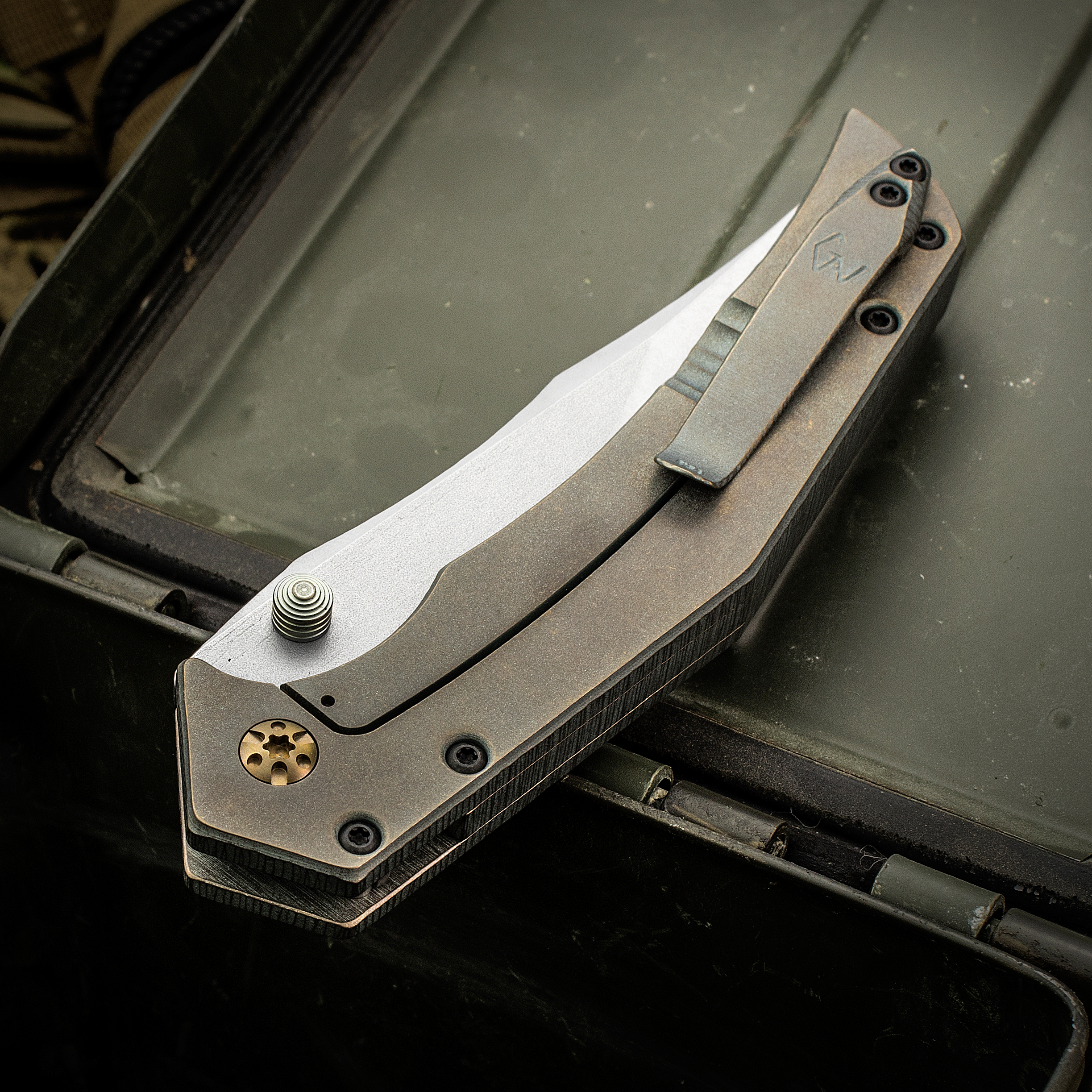 Gavko Knives Michal Gavac Custom Trasher Folding Knife 4" Nitro-V ...