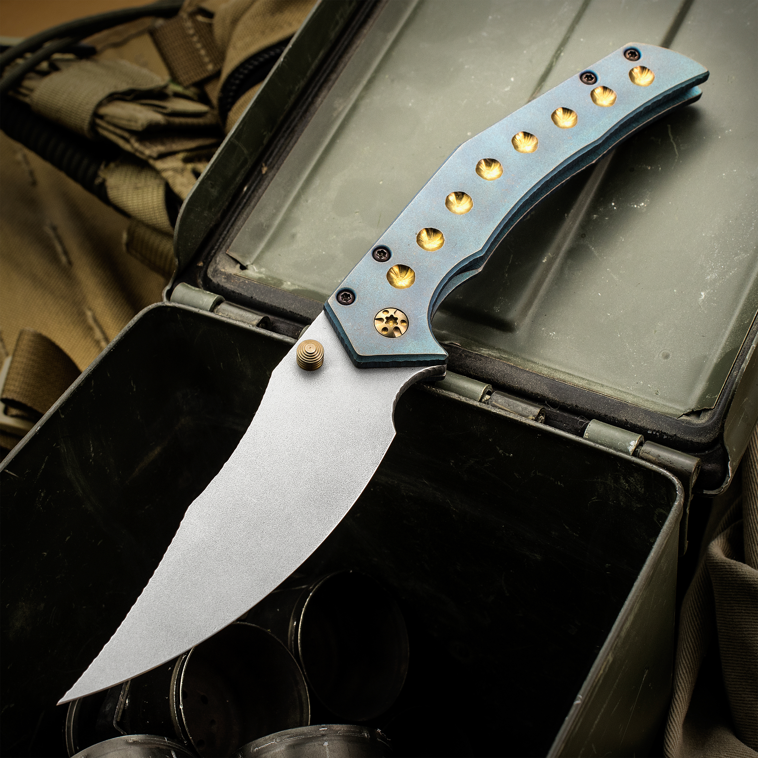 Gavko Knives Michal Gavac Custom Trasher Folding Knife 4" Nitro-V ...