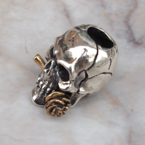 GD Skulls USA KC4 Rose Skull 1 Lanyard Bead - KnifeCenter - Discontinued