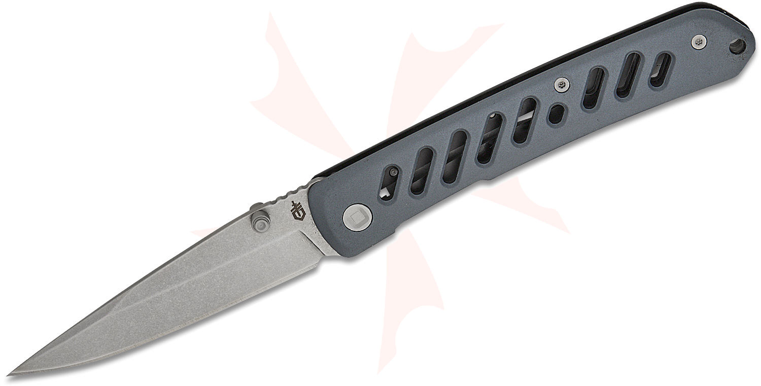 Gerber Affirm Frame Lock Folding Knife 3.5" Stonewashed Clip Point ...