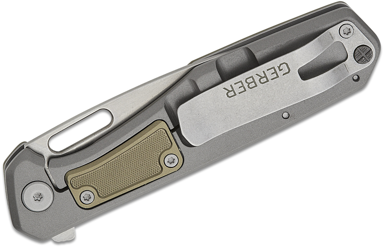 Gerber Minisada Flipper Knife, 3.13" D2 Stonewashed Clip Point Blade ...