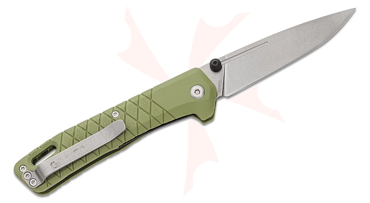 Gerber Zilch Folding Knife 3.1" Stonewashed Drop Point Plain Blade ...