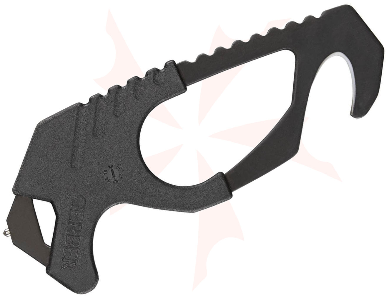 Gerber Strap Cutter/Rescue Hook, Black, 4.375" Overall, Hi-Vis Orange ...