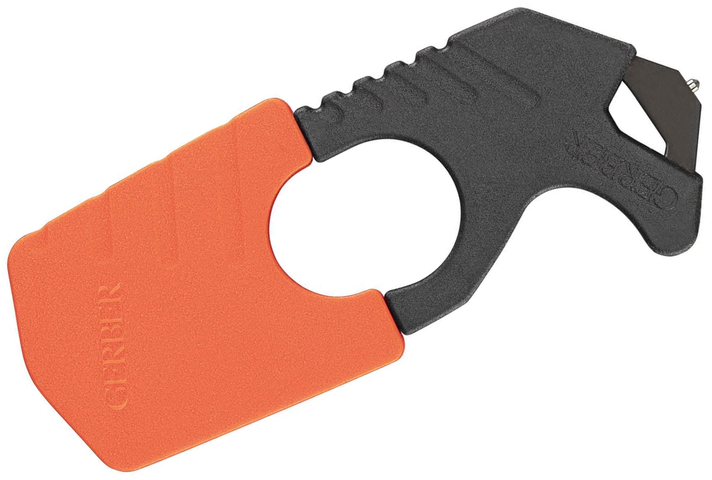 Gerber Strap Cutter/Rescue Hook, Black, 4.375" Overall, Hi-Vis Orange ...