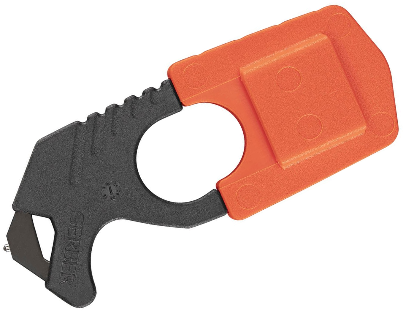 Gerber Strap Cutter/Rescue Hook, Black, 4.375" Overall, Hi-Vis Orange ...