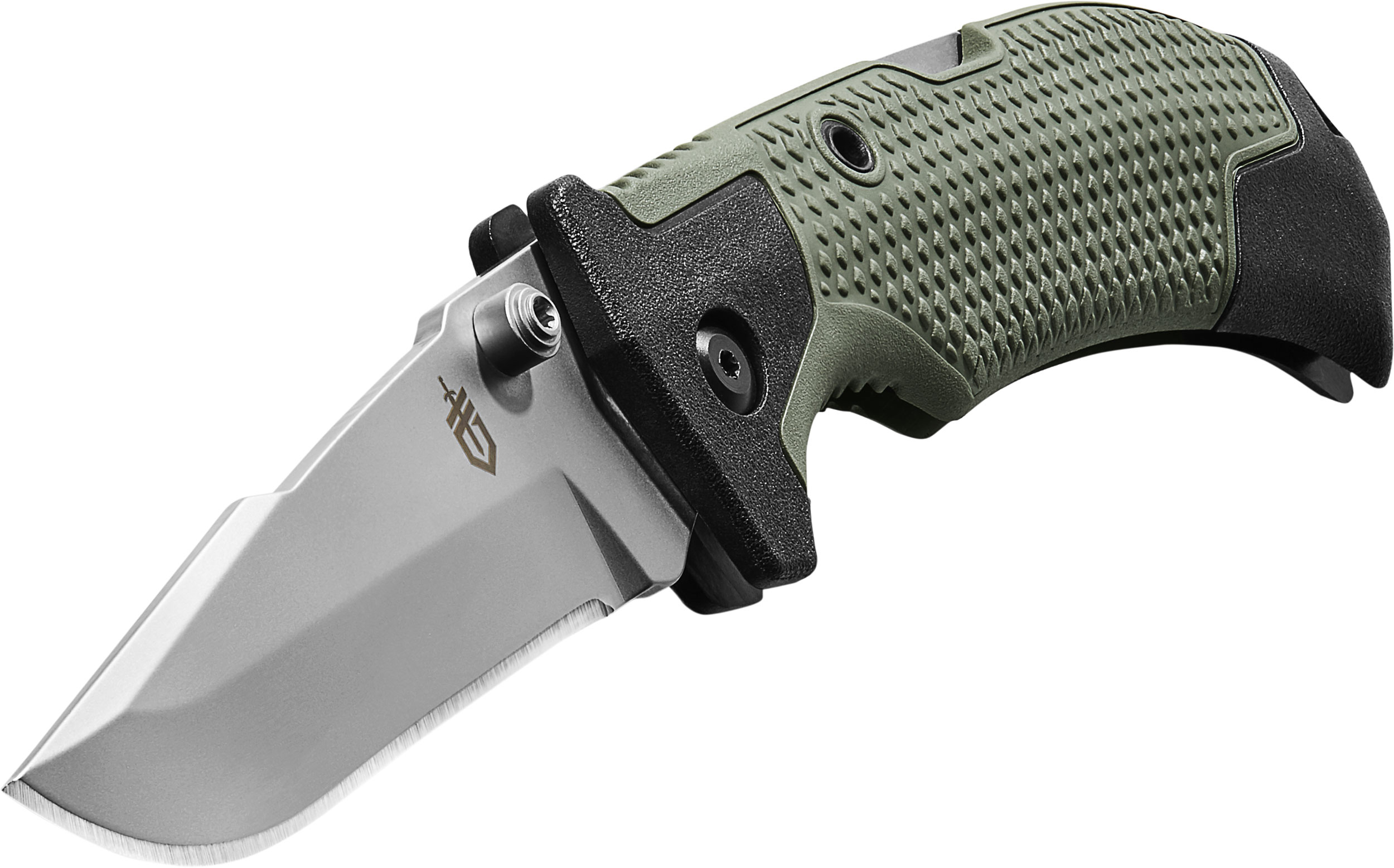 Gerber Edict Folding Knife 3.6" Bead Blast Plain Blade, Rubber Overmold ...