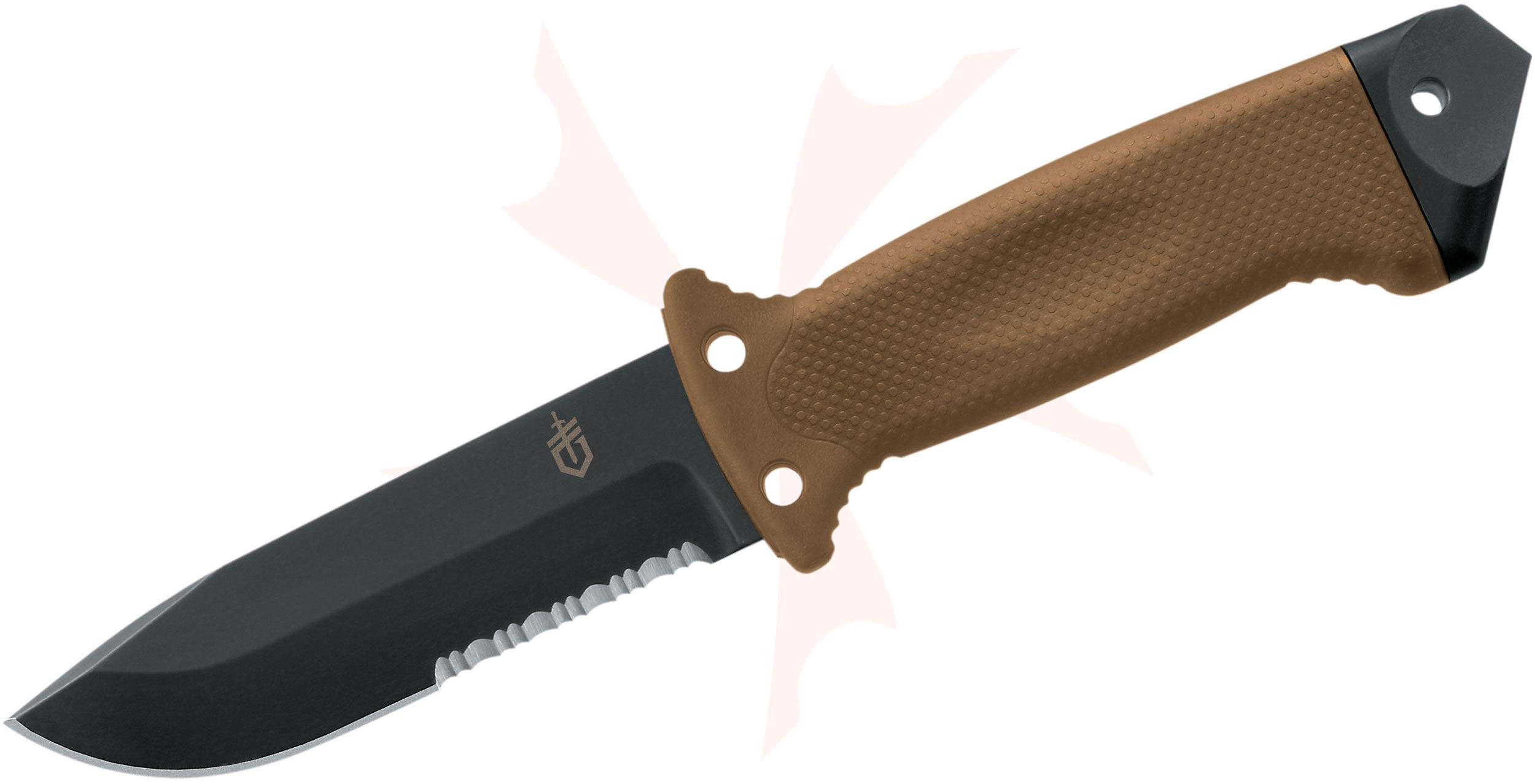 Gerber LMF II Survival Fixed 4.84" Combo Blade, Coyote, Safety Knife ...