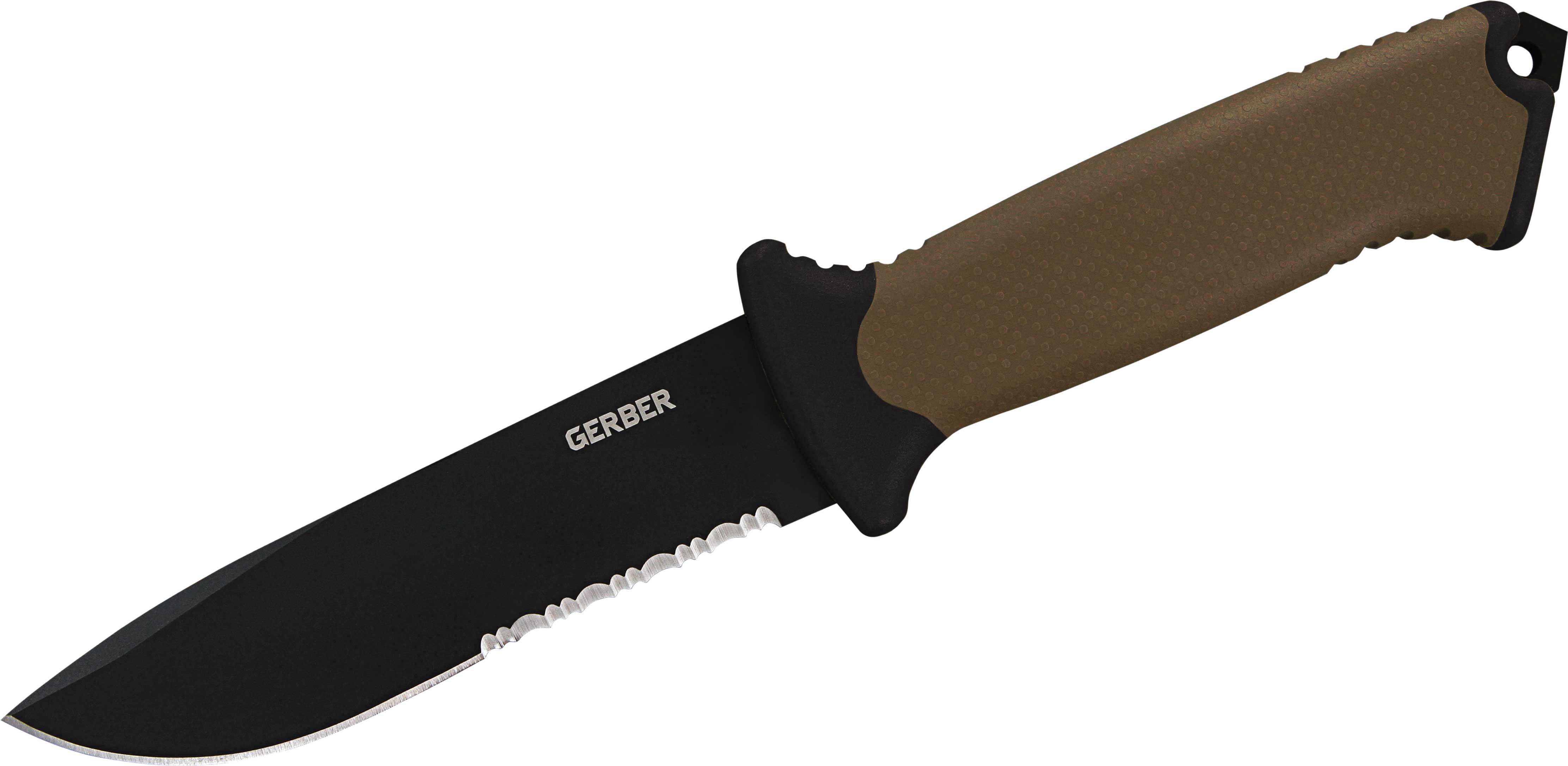 Gerber Prodigy Combat Knife Fixed 4.75" Black Combo Blade, Coyote ...