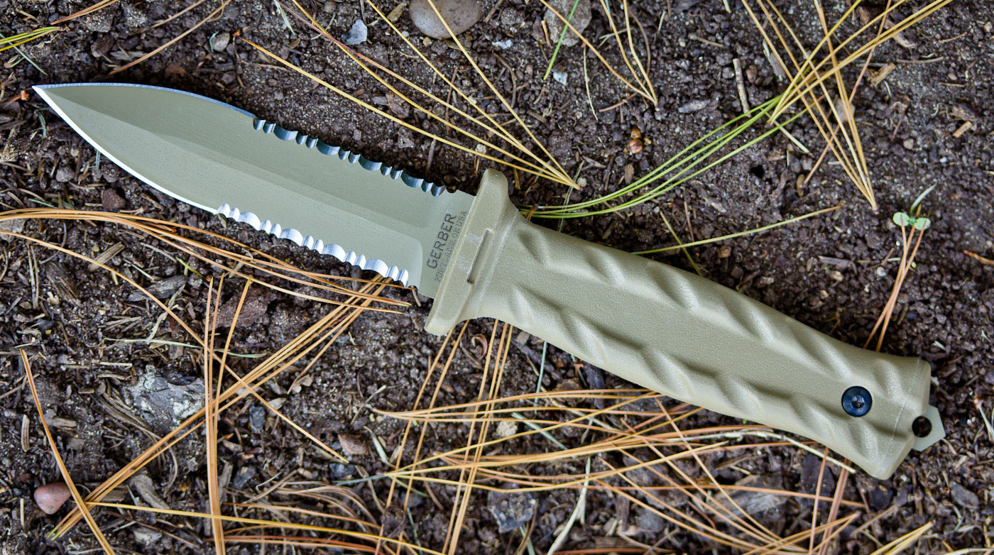 Gerber De Facto Combat Dagger Fixed 4" S30V Double Serrated Edge Blade ...