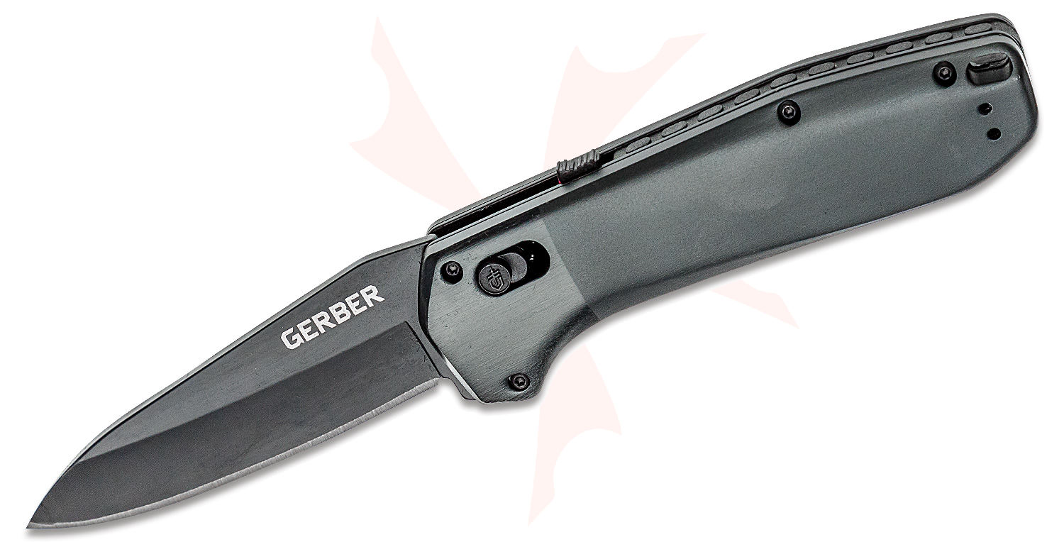 Gerber Highbrow Assisted Pivot Lock Flipper Knife, Black Drop Point ...