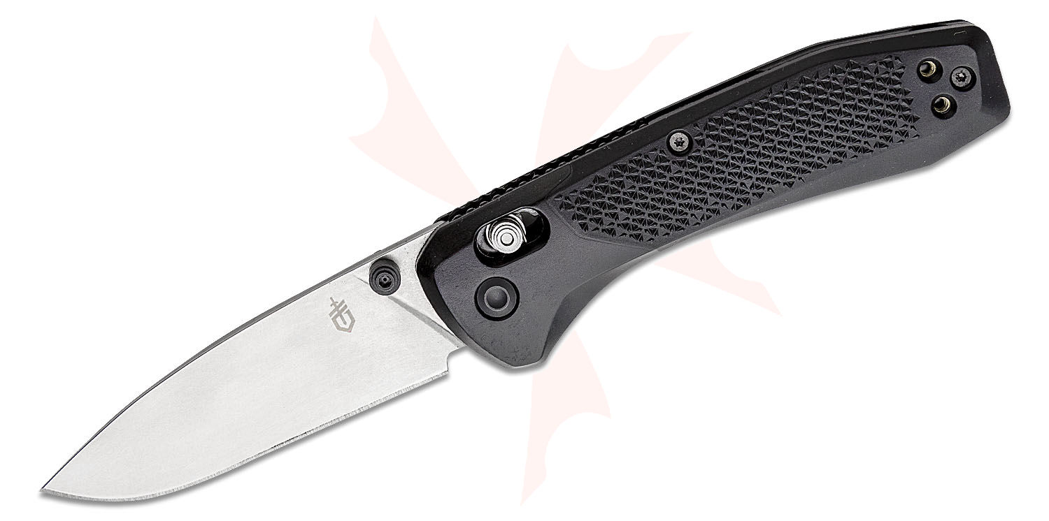 Gerber Reserve Sedulo Pivot Lock Folding Knife 3.4" S30V Stonewashed Drop Point Blade, Black FRN ...