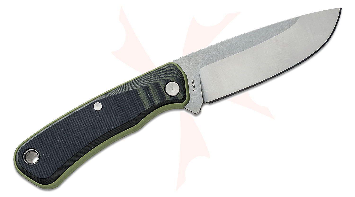 Gerber Downwind Drop Point Fixed Blade Knife 4.25" Stonewashed, Green ...