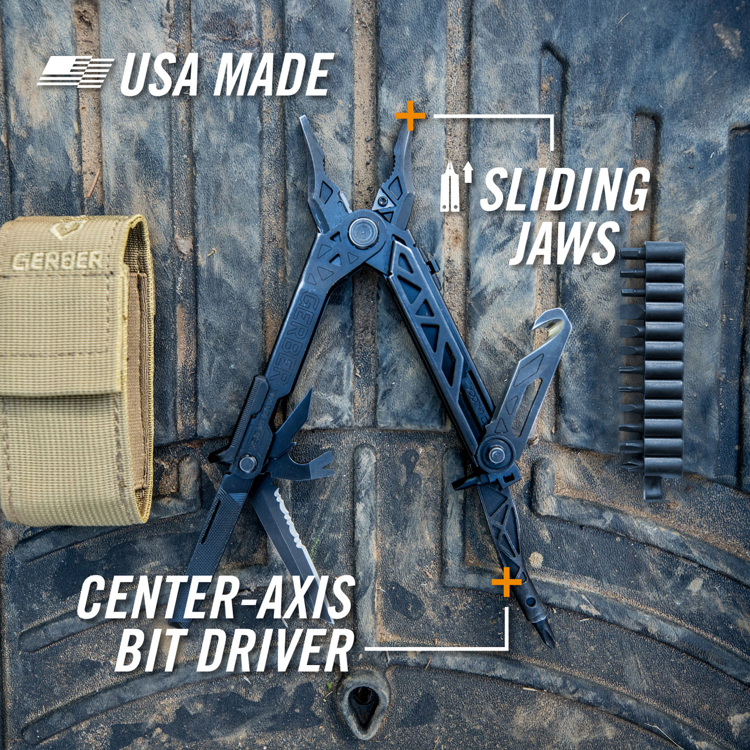 Gerber Center-Drive Rescue Black Multi-Tool with Bit Set, Berry ...