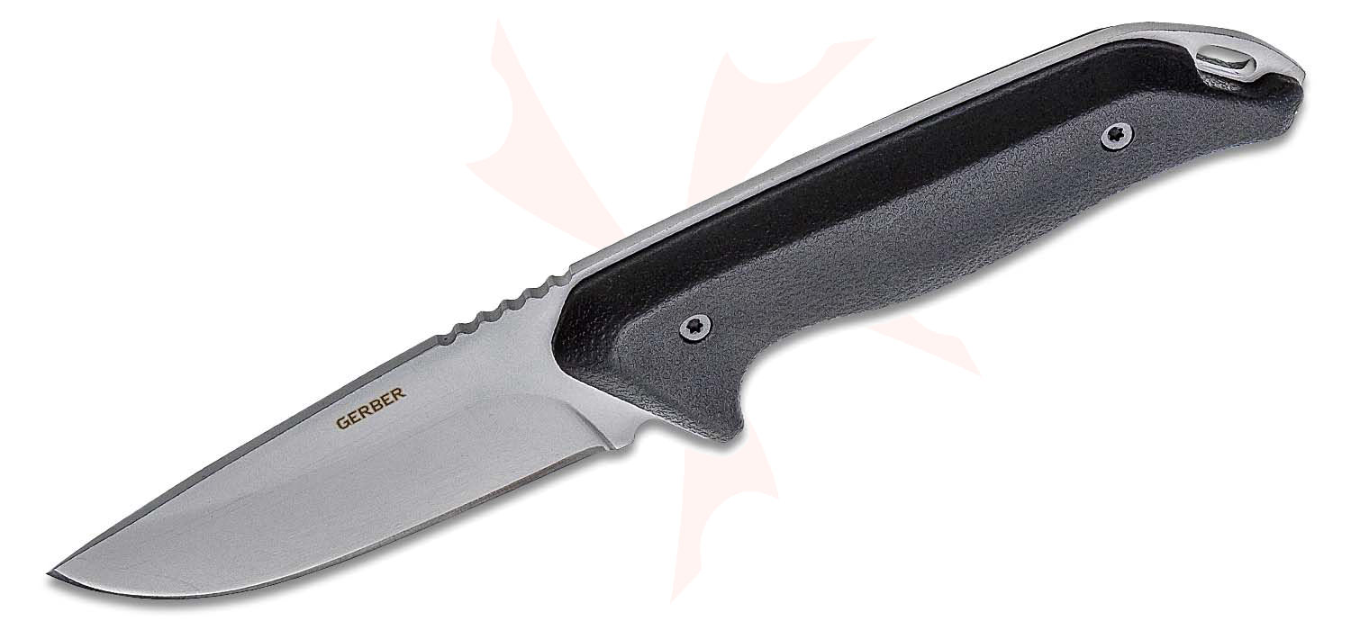 Gerber Moment Large Drop Point Fixed 3.6" 5Cr15MoV Blade, Nylon Sheath ...