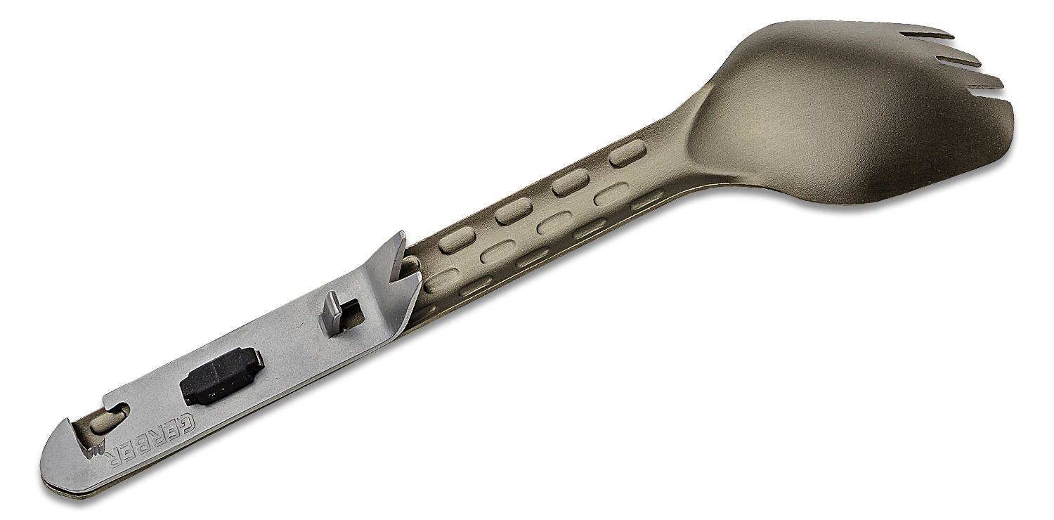 Gerber ComplEAT Devour Multi-Functional Fork - Flat Sage Green - KnifeCenter - 31-003422