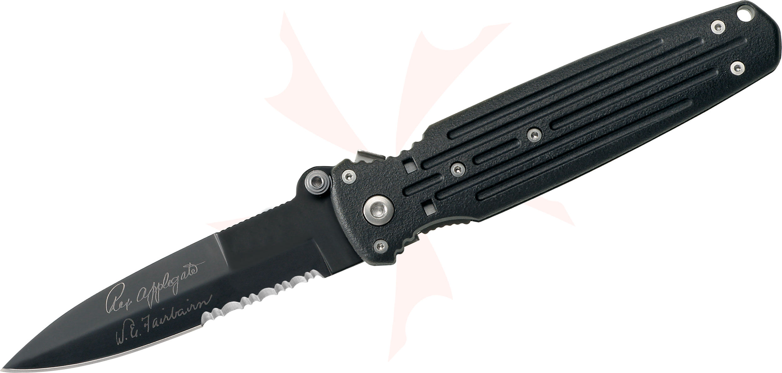Gerber Applegate-Fairbairn Covert 3.79" Black Combo Blade, Glass Filled ...