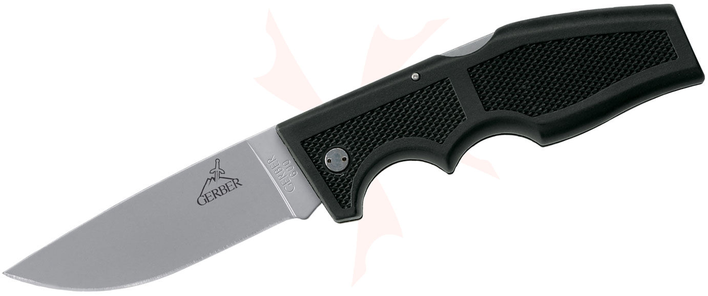 Gerber Magnum LST Folding Knife 3.46" Plain Blade, Black Nylon Handles ...