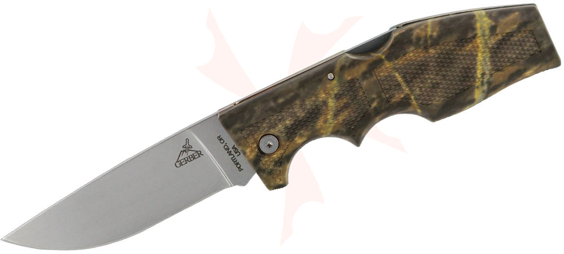 Gerber Magnum LST Folding Knife 3.46" Plain Blade, Mossy Oak Camo ...