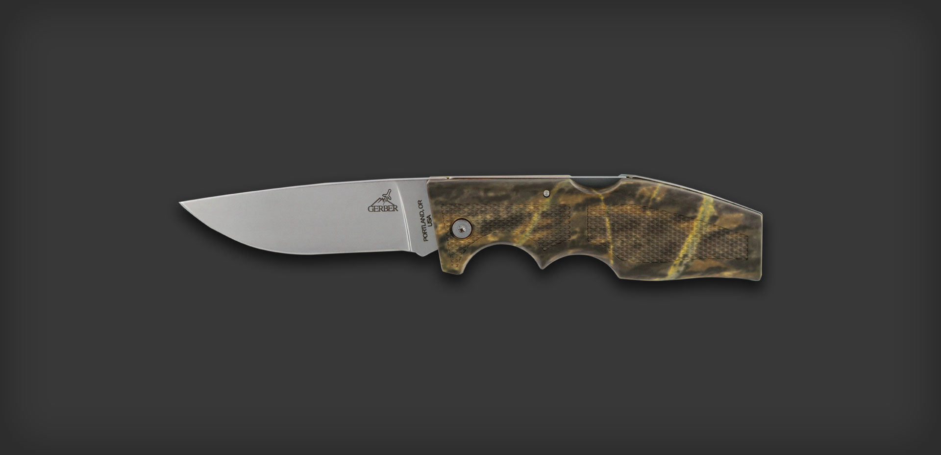 Gerber Magnum LST Folding Knife 3.46" Plain Blade, Mossy Oak Camo ...