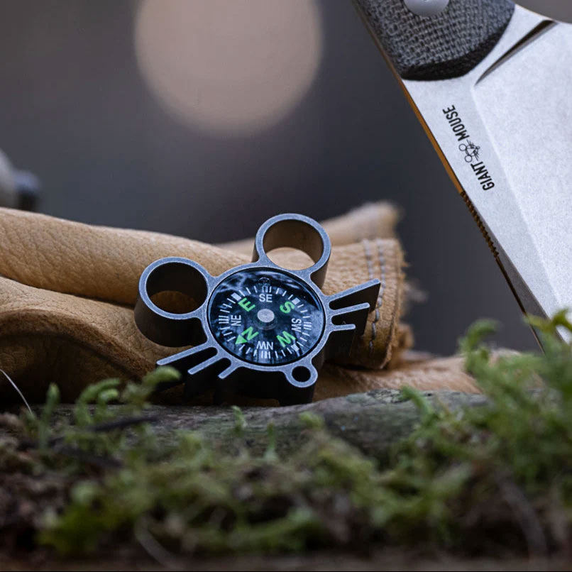 GiantMouse Titanium Compass - KnifeCenter - GM-COMPASS-TITANIUM