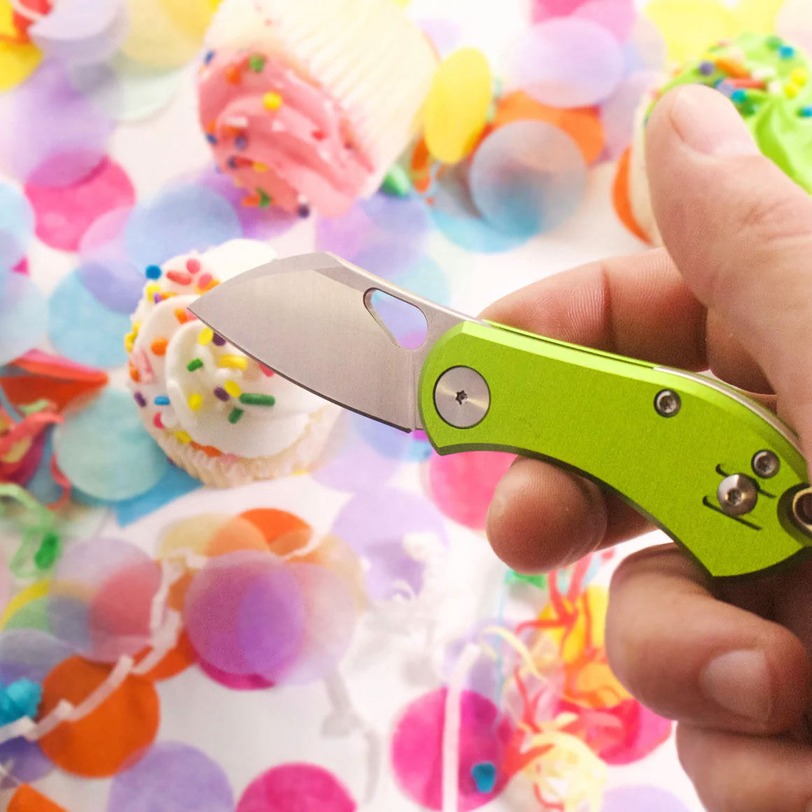 GiantMouse ACE Nibbler Folding Knife 2" N690 Satin Sheepsfoot Blade ...
