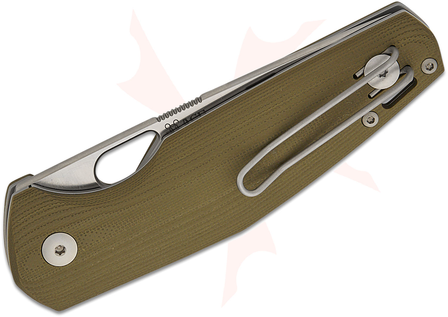 GiantMouse ACE Nimbus V3 Folding Knife 3" CPM-S90V Satin Scandi Ground ...