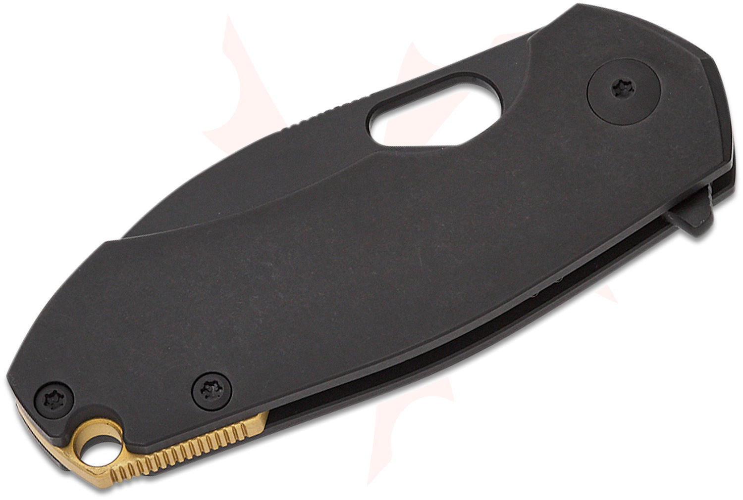 GiantMouse ACE Riv Blackout Flipper Knife 2.44" M390 Black PVD Blade ...