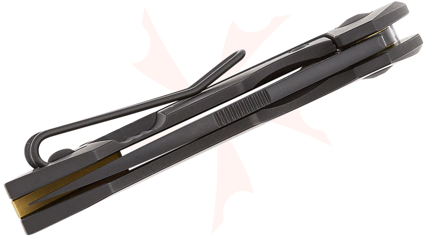 GiantMouse ACE Riv Blackout Flipper Knife 2.44" M390 Black PVD Blade ...